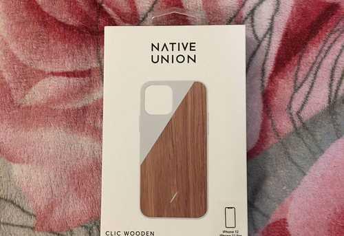 Чехол для iPhone 12 Native Union clic wooden