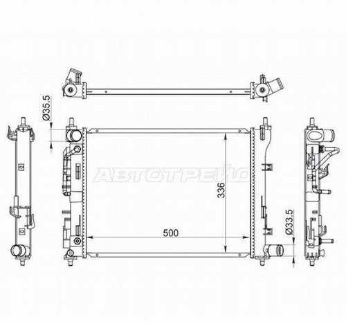 Радиатор Hyundai Solaris 17- / Kia Rio 16- / Hyundai Accent 17-22 / Kia Rio X-Line 17-20 hyundai sol