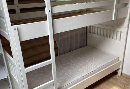 Двухъярусная кровать IKEA из дерева