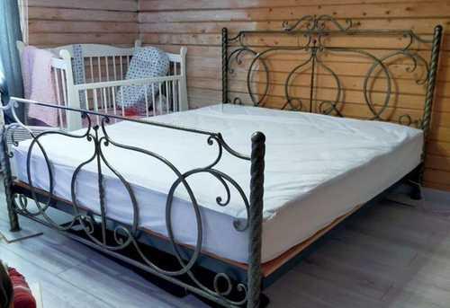 Кровать двухспальная кованая