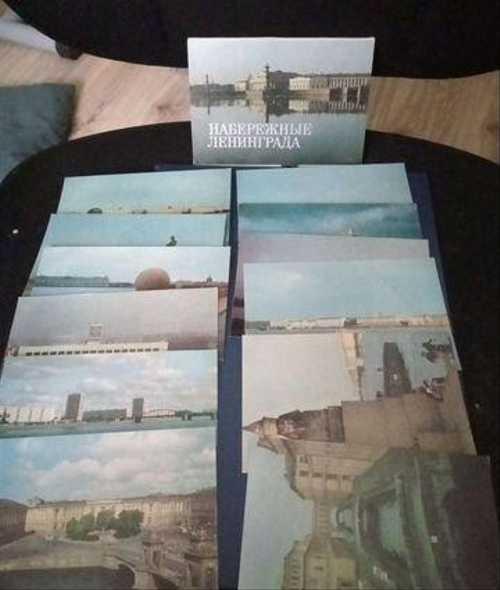 Комплект 12 открыток Набережные Ленинграда