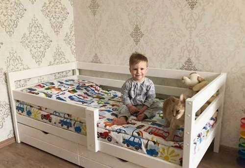 Детская кровать от 3 лет / деревянная кровать
