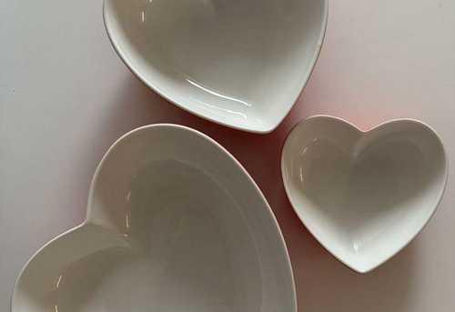 Набор для сервировки стола 3 тарелки "Сердце"