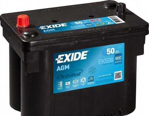 50Ah Аккумулятор 12V Exide start-stop AGM 800А