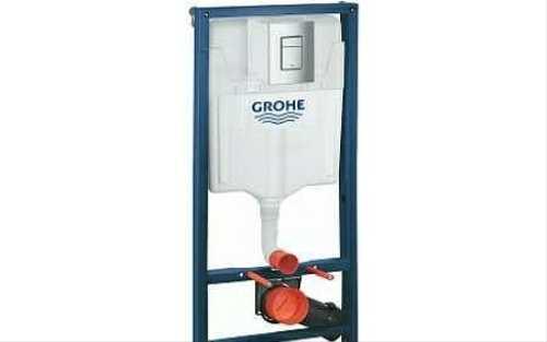 Инсталляция Grohe 38811000 3в1 с хром кнопкой