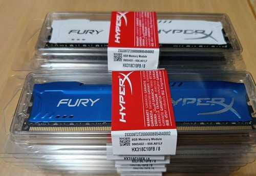 Оперативная память HyperX Fury 8 гб DDR3 1866