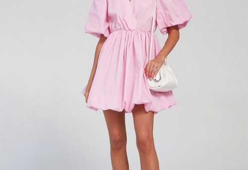Розовое платье-облако, размер S
