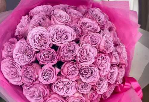 Пионовидные розы, крупные розы, букет роз