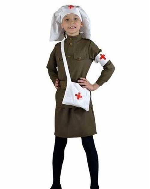 Детский военный костюм санитарки (напрокат)