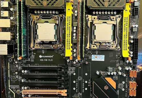 Комплект x99 2011v3 2x Xeon 2680v4 64gb DDR4