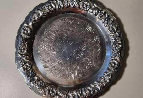 Тарелка серебрение на латуни, Англия