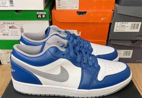 Кроссовки Jordan 1 Low True Blue Оригинал