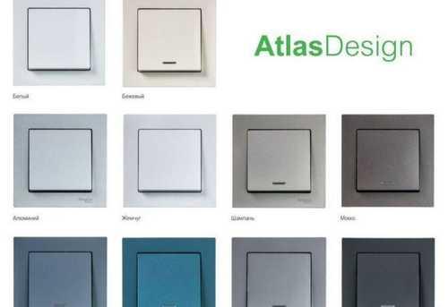 Schneider AtlasDesign розетки и выключатели