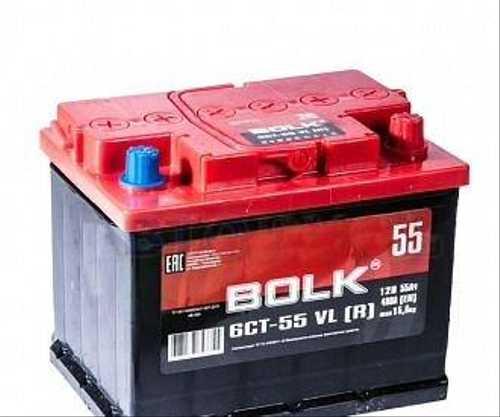 Аккумулятор Bolk 55 Ач обратная полярность