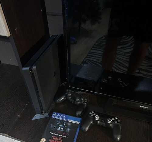 Sony playstation 4 slim 1tb 2 геймпада