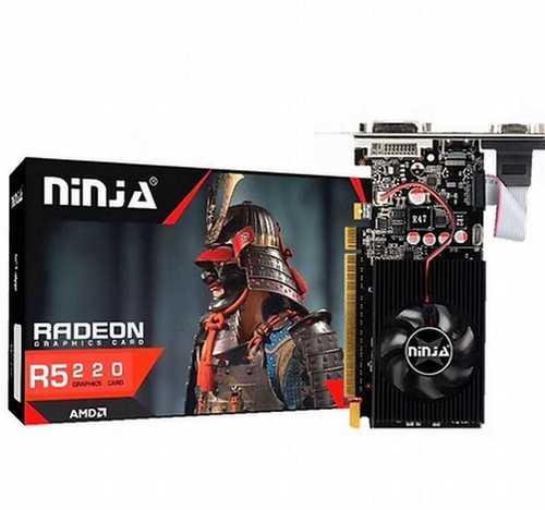 Видеокарта Ninja (Sinotex) R5 220 1GB gddr3 64bit VGA DVI hdmi 1FAN RTL