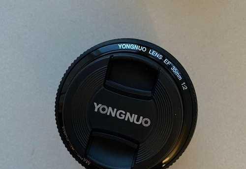 Объектив Yongnuo 35mm F/2 для Canon