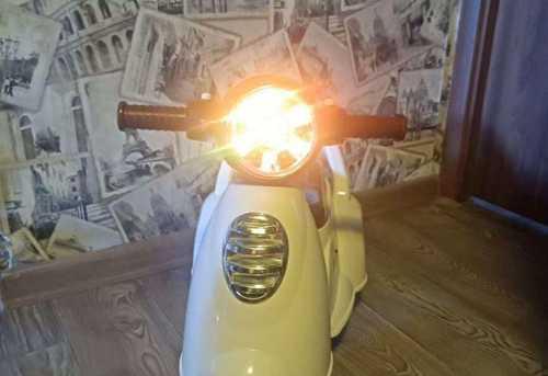Пушкар каталка мотоцикл детский с светом и звуком