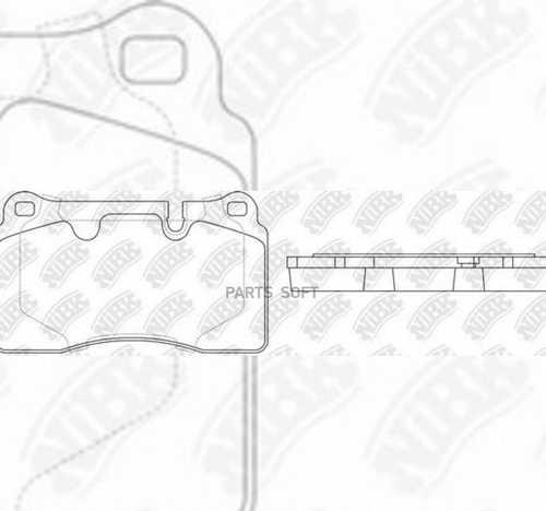 Nibk PN0486 Колодки тормозные дисковые volkswagen