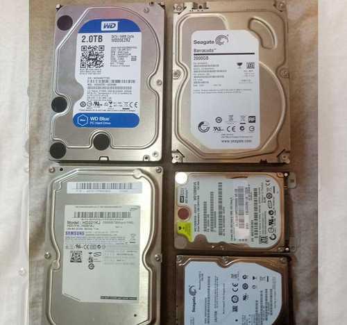 Продам жёсткие диски HDD 500Гб 1 Тб 2Тб