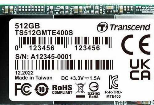 Transcend MTE400S, 512GB, M.2(22x42mm), NVMe, PCIe