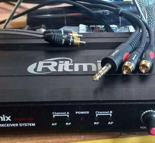 Ritmix RWM-221, Black 2 микрофона, радиосистема