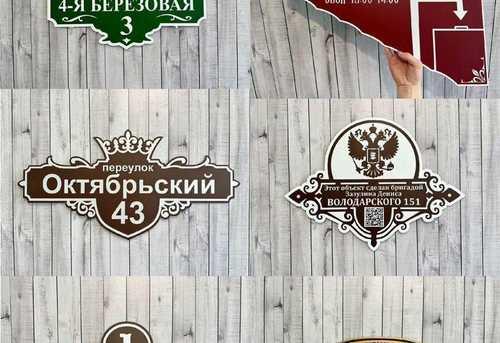 Табличка с вашим адресом