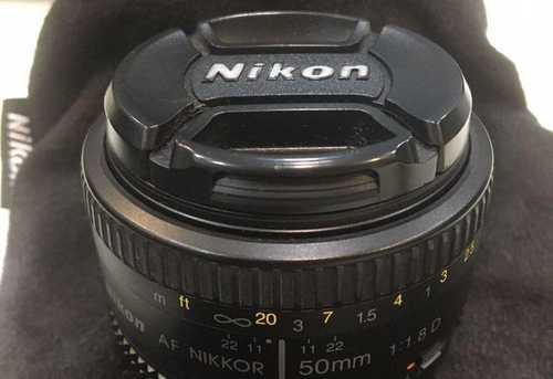 Объектив Nikon 50mm 1:1.8D AF nikkor