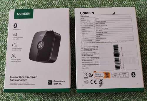 Ugreen Bluetooth 5.1 RCA приемник aptX HD type-C
