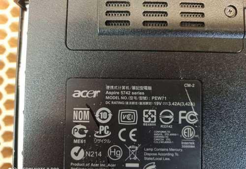 Ноутбук Acer aspire 5742 разбор