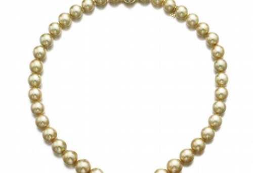 Ожерелье из золотистого жемчуга 10,2-13 мм