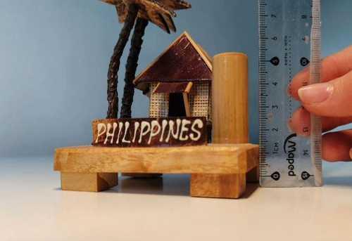 Сувенир с Филиппин домик с пальмой