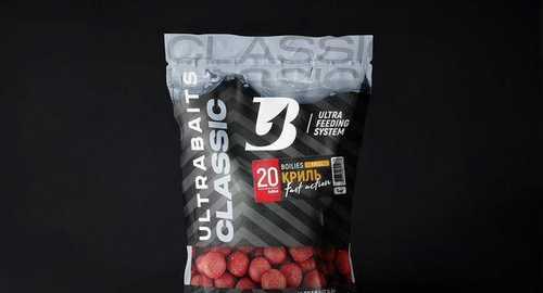 Бойлы прикормочные ultrabaits "classic" (криль) 20