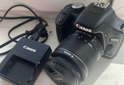 Фотоаппарат Canon 500d с объективом 18-55mm