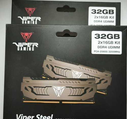 Patriot DDR4 32 Gb (2*16Gb) 3200 Mhz Viper Steel