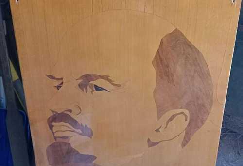 Портрет В.И. Ленина из шпона
