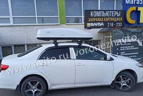 Автобокс Магнум 390 белый карбон на Corolla