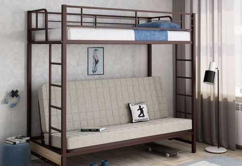 Кровать двухъярусная с диваном «Мадлен»