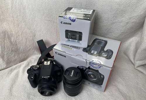 Canon EOS 2000D Kit 18-55 + обьектив 50mm 1.8