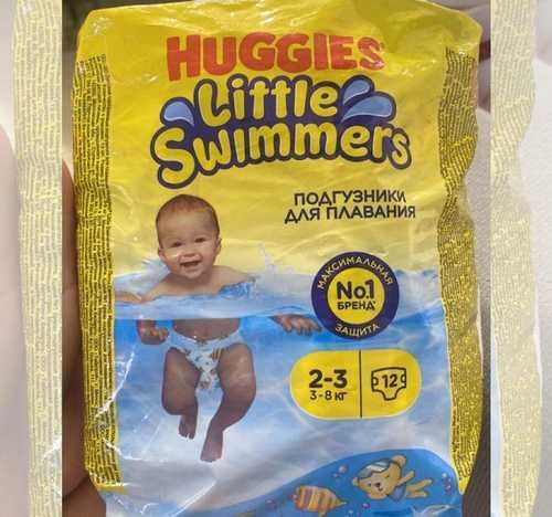 Подгузники для плавания 2-3 huggies