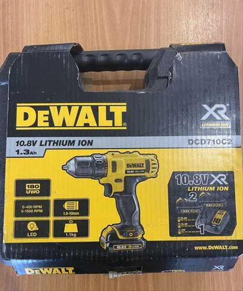 Аккумуляторная дрель-шуруповерт dewalt DCD 710