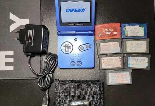 Game boy advance sp ags-101 синий