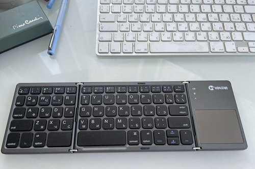 Клавиатура беспроводная мобильная с встроен.мышкой