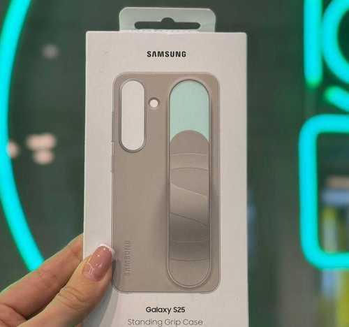 Samsung Galaxy S25 Standing Grip Case Gray