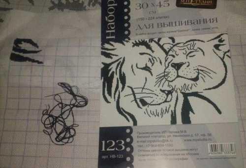 Набор для вышивания мп студия пара львов