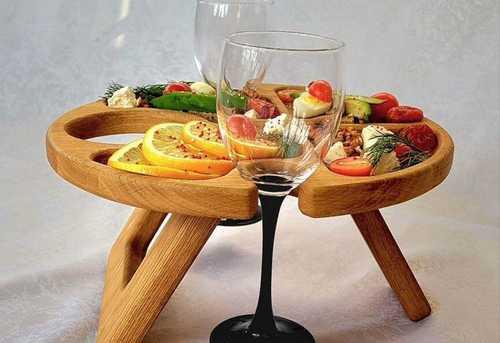 Винный столик из дерева