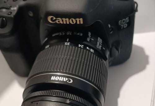 Фотоаппарат Canon EOS 7D kit 18-55mm IS б/у