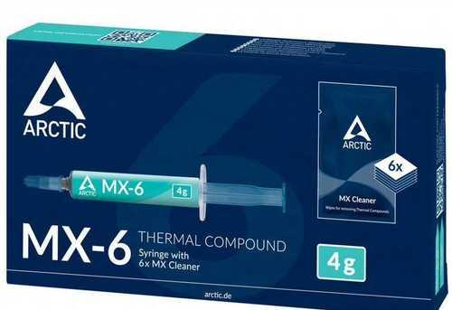 Термопаста Arctic MX-6 шприц 4г + 6 салфеток