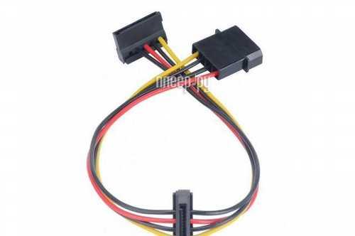 Кабель переходник Akasa 4pin PSU Molex to 2x 1