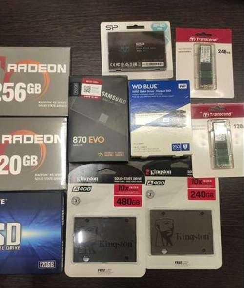 Новые диски SSD 120Gb 240Gb 250Gb 480Gb Sata, m.2